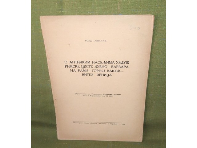 O ANTIČKIM NASELJIMA UZDUŽ RIMSKE CESTE DUVNO-VARVARA