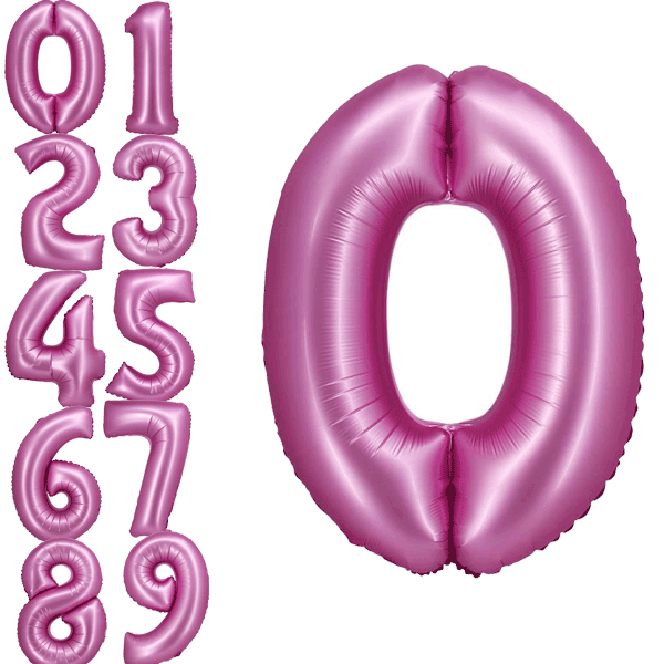 Mat roze brojevi baloni