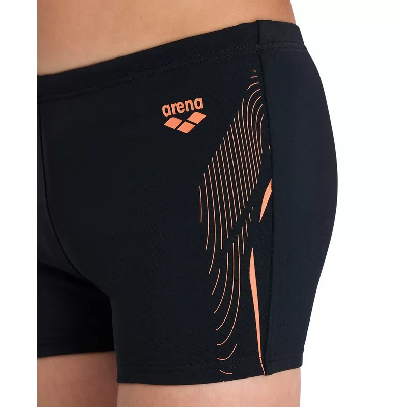 B SWIM SHORT GRAPHIC BLACK-NESPOLA