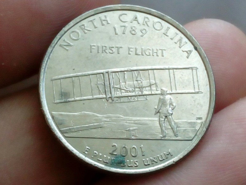 USA, 1\4 dolara 2001 North Carolina