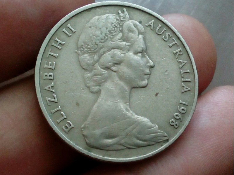 Australija, 20 centi 1968