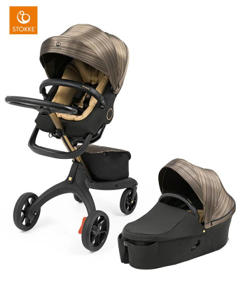 Stokke Xplory X kolica sa nosiljkom za bebe 2 u 1 - Gold Black