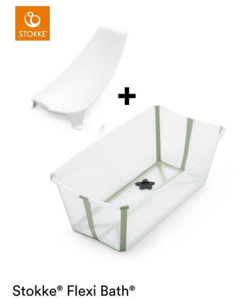 Stokke Flexi Bath set kadice za bebe na sklapanje - Transparent Green