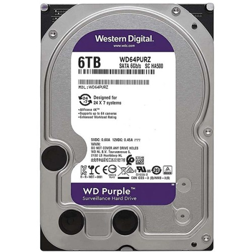 Western Digital 6TB WD Purple 3.5″ SATA HDD/ hard disk za video nadzor | WD64PURZ