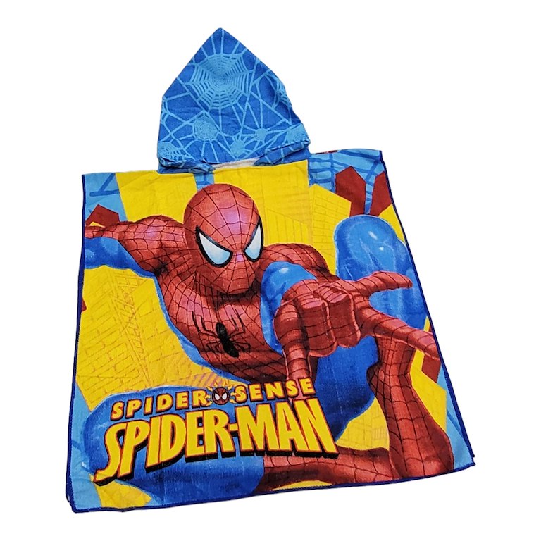 Pončo Spider Man 57x80cm – Peškir sa kapunjačom 2