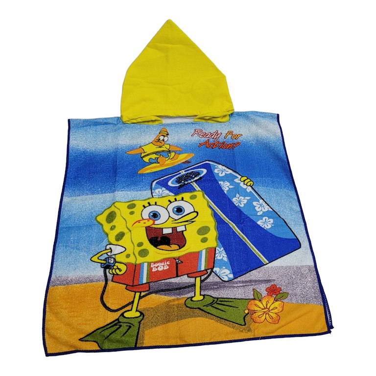 Pončo Sundjer Bob 57x80cm – Peškir sa kapunjačom