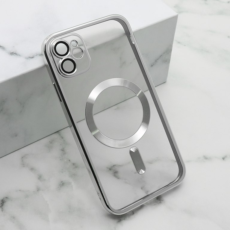 Maska CAMERA PROTECT MagSafe za iPhone 11 (6.1) srebrna