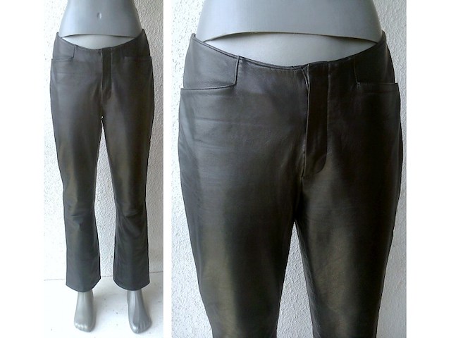 crne kožne pantalone broj S ili M CAPONE