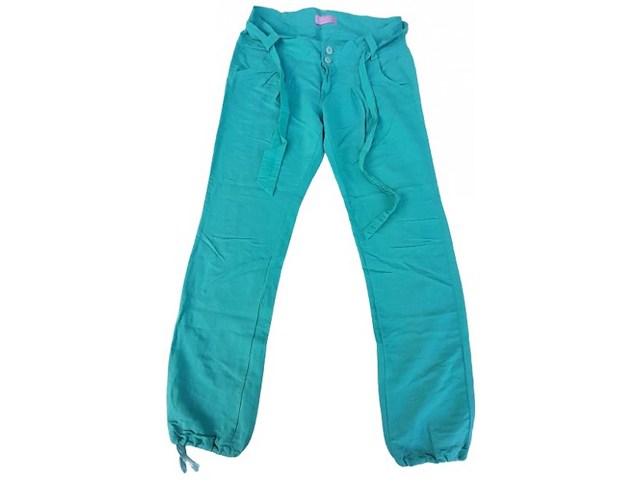 pantalone letnje lanene ,,Kayak`zelene boje L