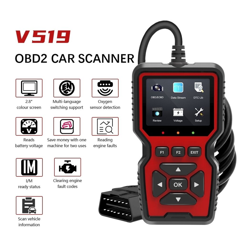 V519 OBD2 Auto Dijagnostika V519 skener je multifunkcionalni