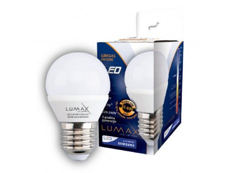 LUMAX LED sijalica G45 – 6W 6500