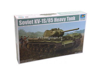 TRUMPETER 1/35 Soviet KV-1S/85 hard tank military vehicle model