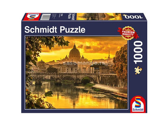 SCHMIDTSPIELE Puzzle game 1000 pieces Golden light over Rome