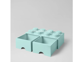 ROOM COPENHAGEN Dupla drawer storage box 8-as lego cube shape sea blue