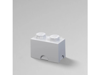 ROOM COPENHAGEN 2-es magas rectangle lego element shape holder box grey
