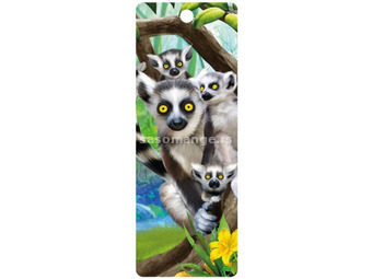3D bookmark - ring-tailed maki