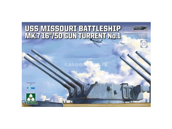 1/72 USS Missouri Battleship Mk.7 16"/50 No1 military Cannon model