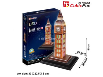 CUBICFUN Puzzle game Big Ben 3259 3D puzzle Backlit