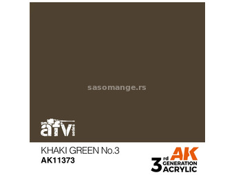 AK INTERACTIVE AFV Khaki Green No.3 acrylic paint 17ml