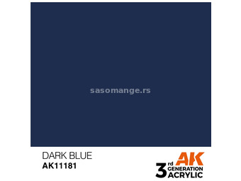 AK INTERACTIVE Acrylic Modelling Colors - Dark Blue dark blue acrylic paint 17ml