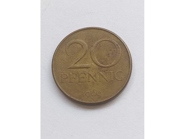 20 Pfennig 1969.g - Nemačka DDR -