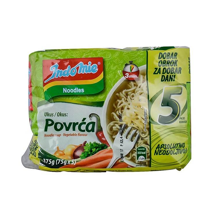 Indomie nudle povrće 375g 5x75g indomie