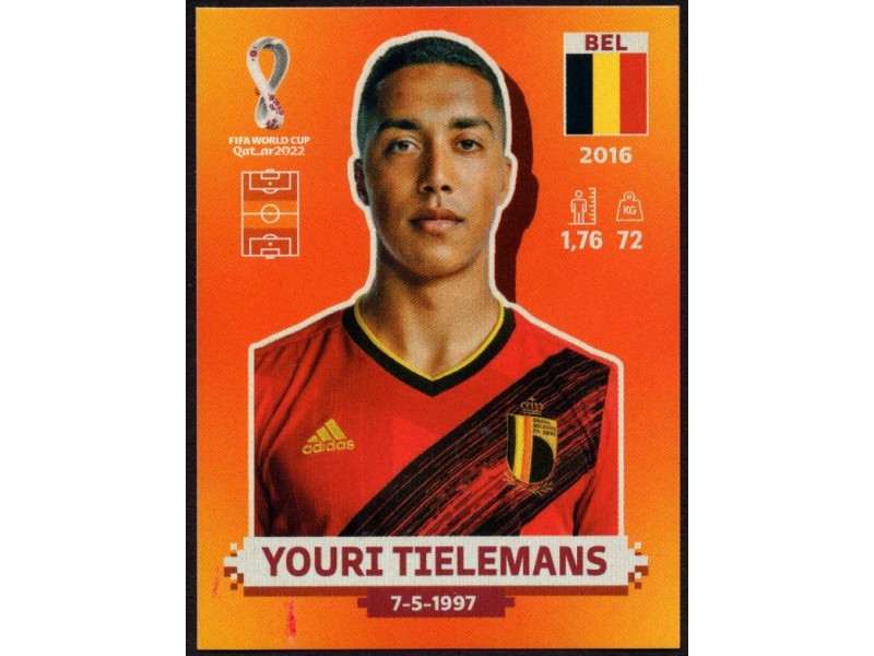 BEL.13 - Youri TIELEMANS - PANINI Qatar 2022 x