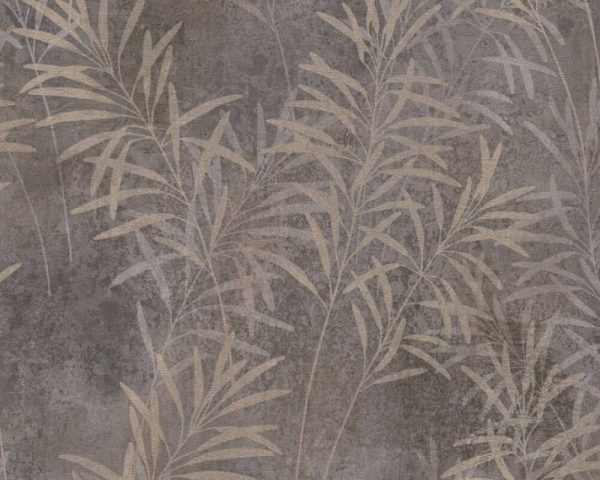 A.S. CRÉATION WALLPAPER «COTTAGE, FLORAL, BROWN, GREY, METALLIC, SILVER» 389191
