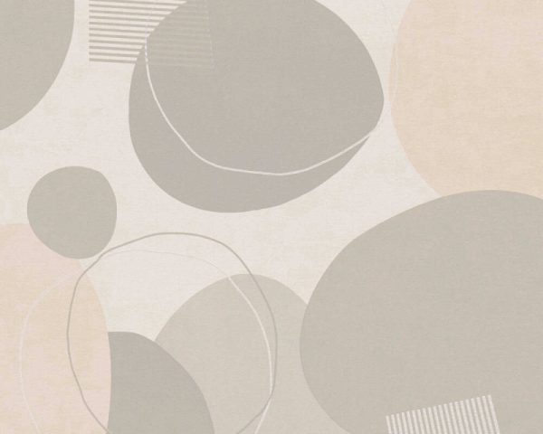 A.S. CRÉATION WALLPAPER «GRAPHICS, BEIGE, CREAM, GREY, TAUPE» 385954