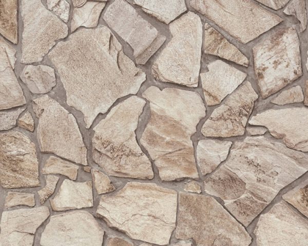 A.S. CRÉATION WALLPAPER «STONE, BEIGE, CREAM, GREY, TAUPE» 389343