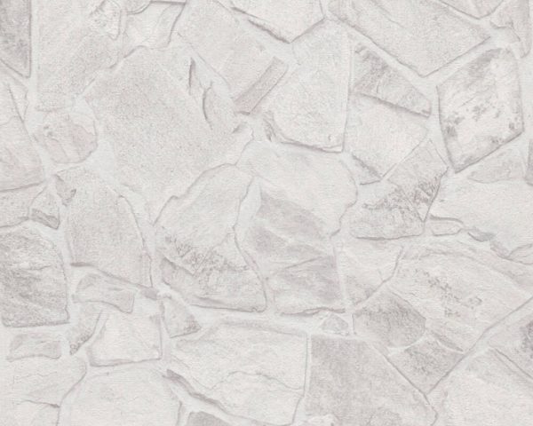 A.S. CRÉATION WALLPAPER «STONE, GREY, WHITE» 389350