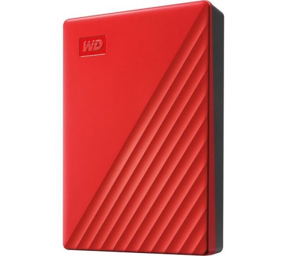 Western Digital - External HDD 4TB, USB3.2 Gen 1 (5Gbps), My Passport, Red