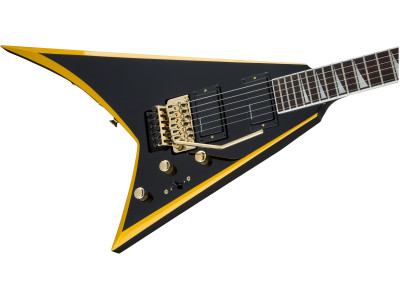 Jackson X Series Rhoads RRX24 Black with Yellow Bevels