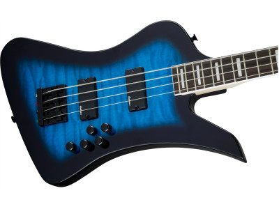 Jackson JS Series Kelly Bird Bass JS3Q Transparent Blue Burst