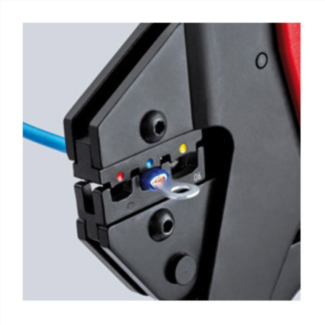 Knipex – Klešta za krimpovanje sa umetkom za izolovane kablovske stopice i konektore – 97 43 06