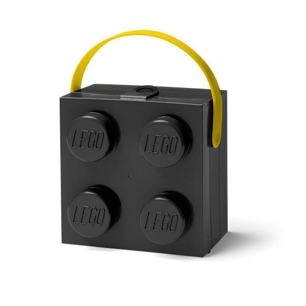 LEGO kutija za užinu sa ručkom: Crna