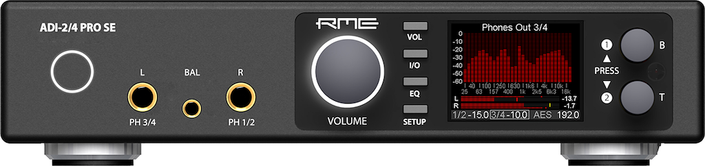 RME ADI-2/4 Pro SE 2x4 AD/DA Konverter
RME's latest AD/DA converter is:
A Multitude of Devices compressed in one Housing
Extreme Power Headphones - The new Reference in Accuracy and Dynamic Ran...