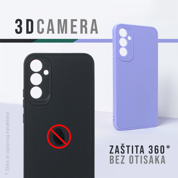 Maska 3D Camera za Samsung A52 4G/ A525F/ A52 5G/ A526B/ A52S/ A528B ljubicasta