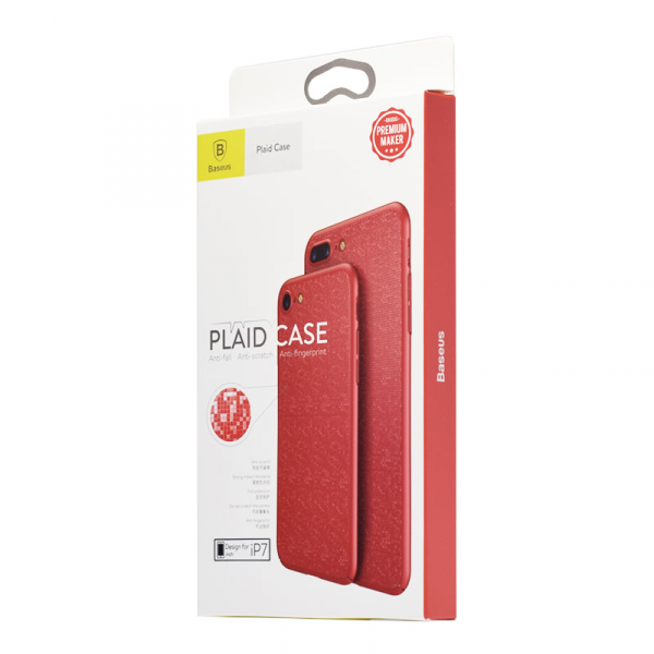 Maska Baseus Plaid za iPhone 7 Plus/8 Plus crvena