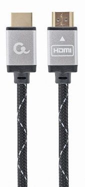 GEMBIRD - MONITOR Cable, Select Plus Series, High speed HDMI 4K with Ethernet, HDMI/HDMI M/M, Gold Plated, Braided, 3m