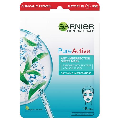 Garnier Skin Naturals Pure Active maska za lice protiv nepravilnosti 28g