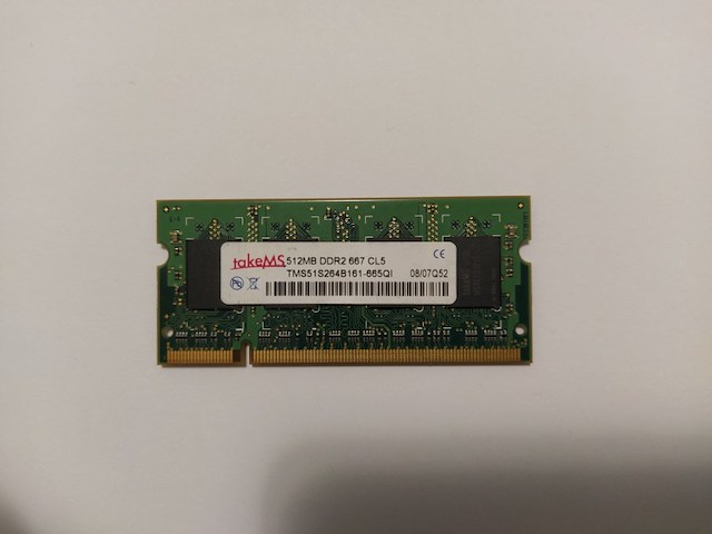 Memorija za laptop TakeMS DDR2 512MB 667MHz