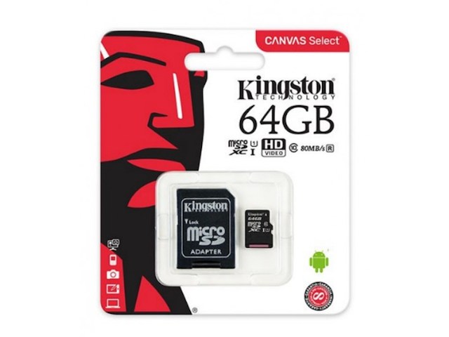 Kingston 64GB micro SD memorijska kartica 80MB/s