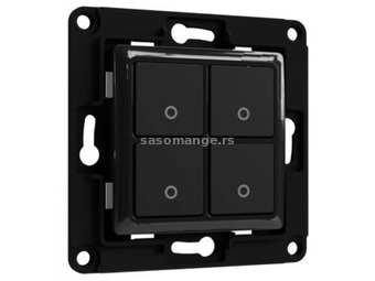 SHELLY Wall Switch 4 mural switch 4 gombos black