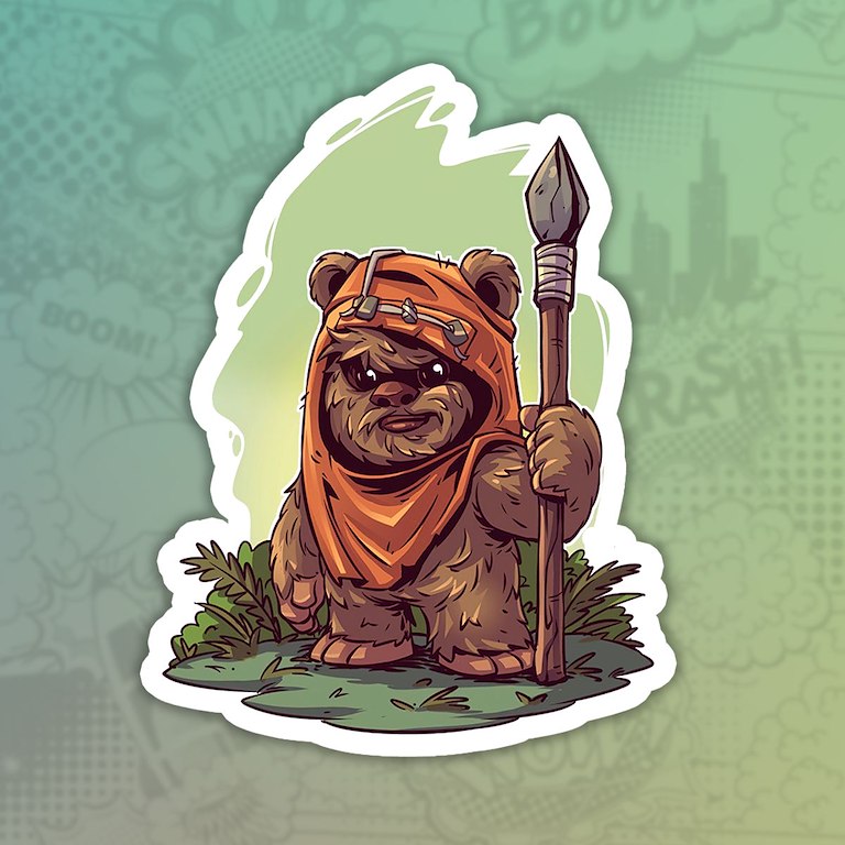 STAR WARS STIKER 25 EWOK