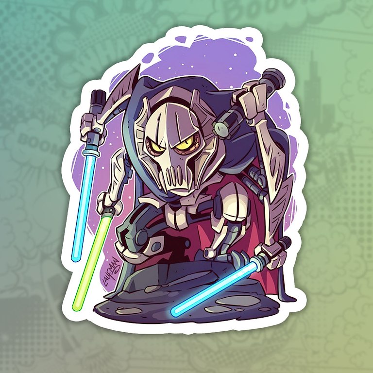 STAR WARS STIKER 26 GENERAL GRIEVOUS