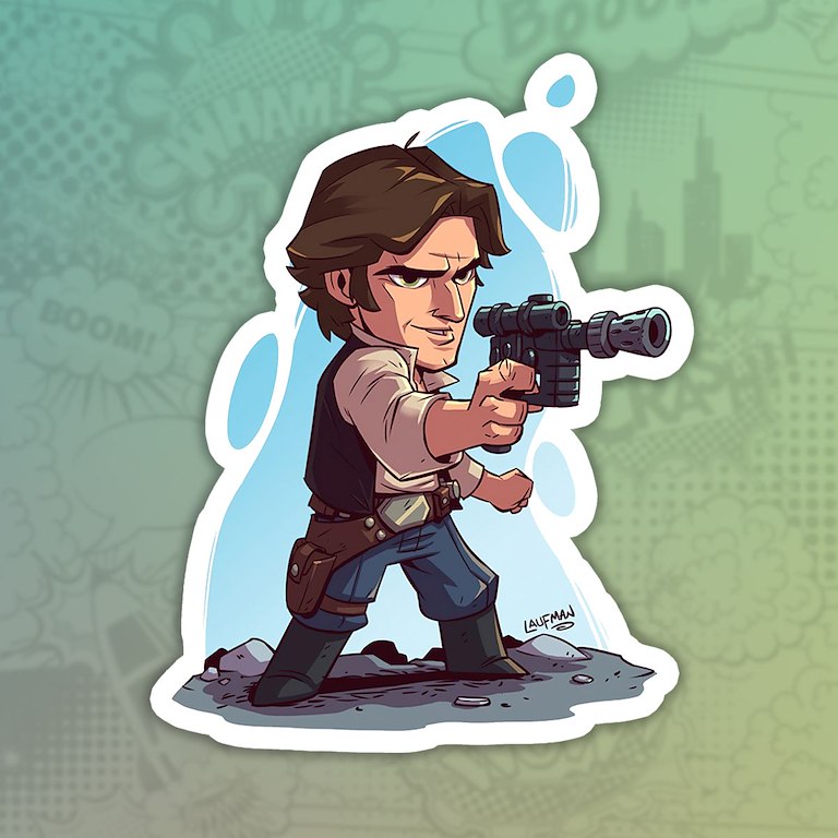 STAR WARS STIKER 28 HAN SOLO