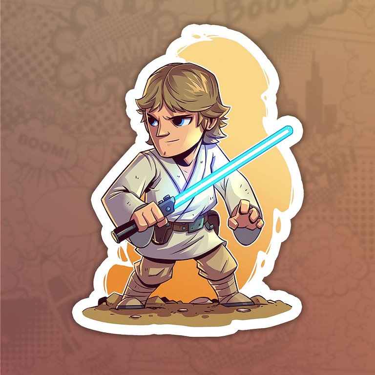 STAR WARS STIKER 33 LUKE SKYWALKER