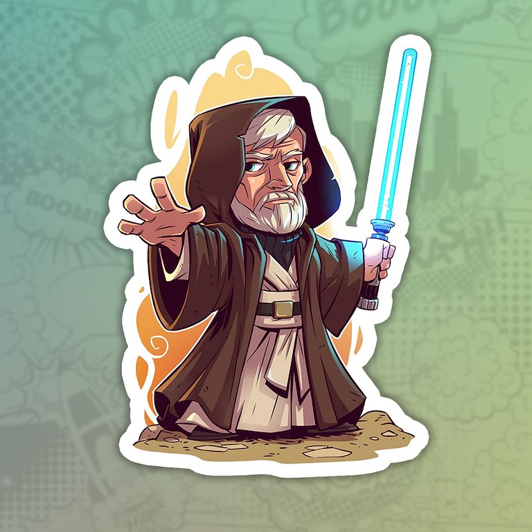 STAR WARS STIKER 34 OBI WAN KENOBI