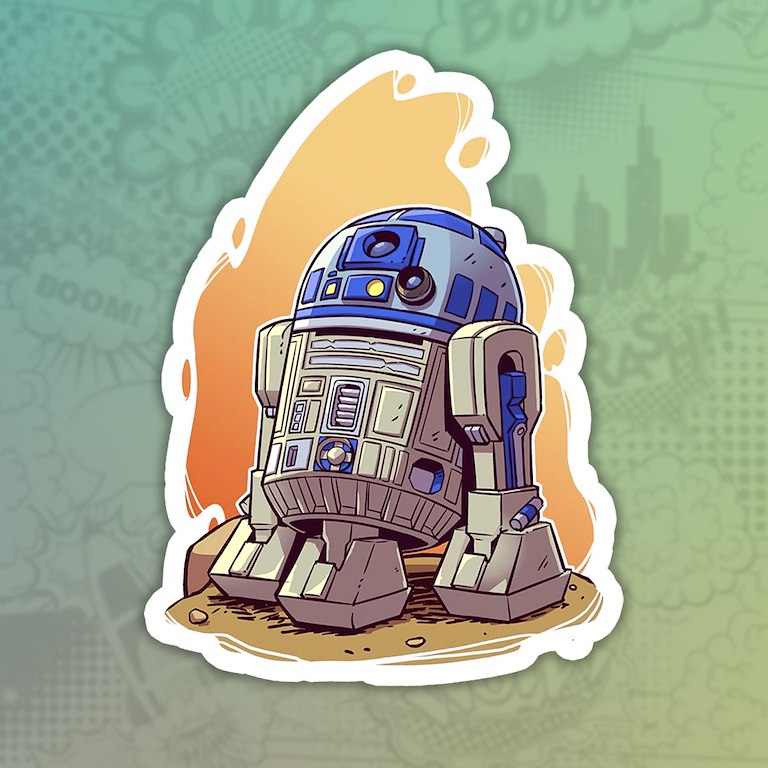 STAR WARS STIKER 36 R2D2